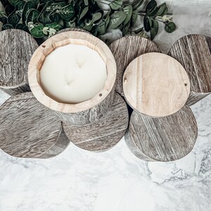 Wood Candle Container With Lid, Luxury Candle Gift Set, 2 Wick Soy ...