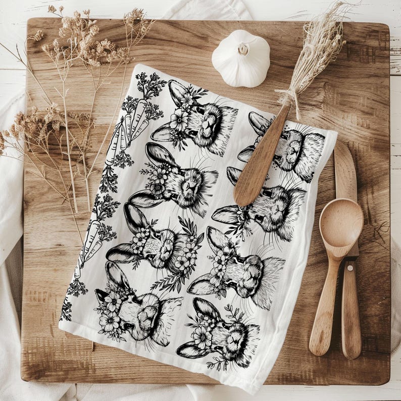 Colorful Chicken Kitchen Towel, Floral Hen Tea Towel, Bright Boho Dish ...