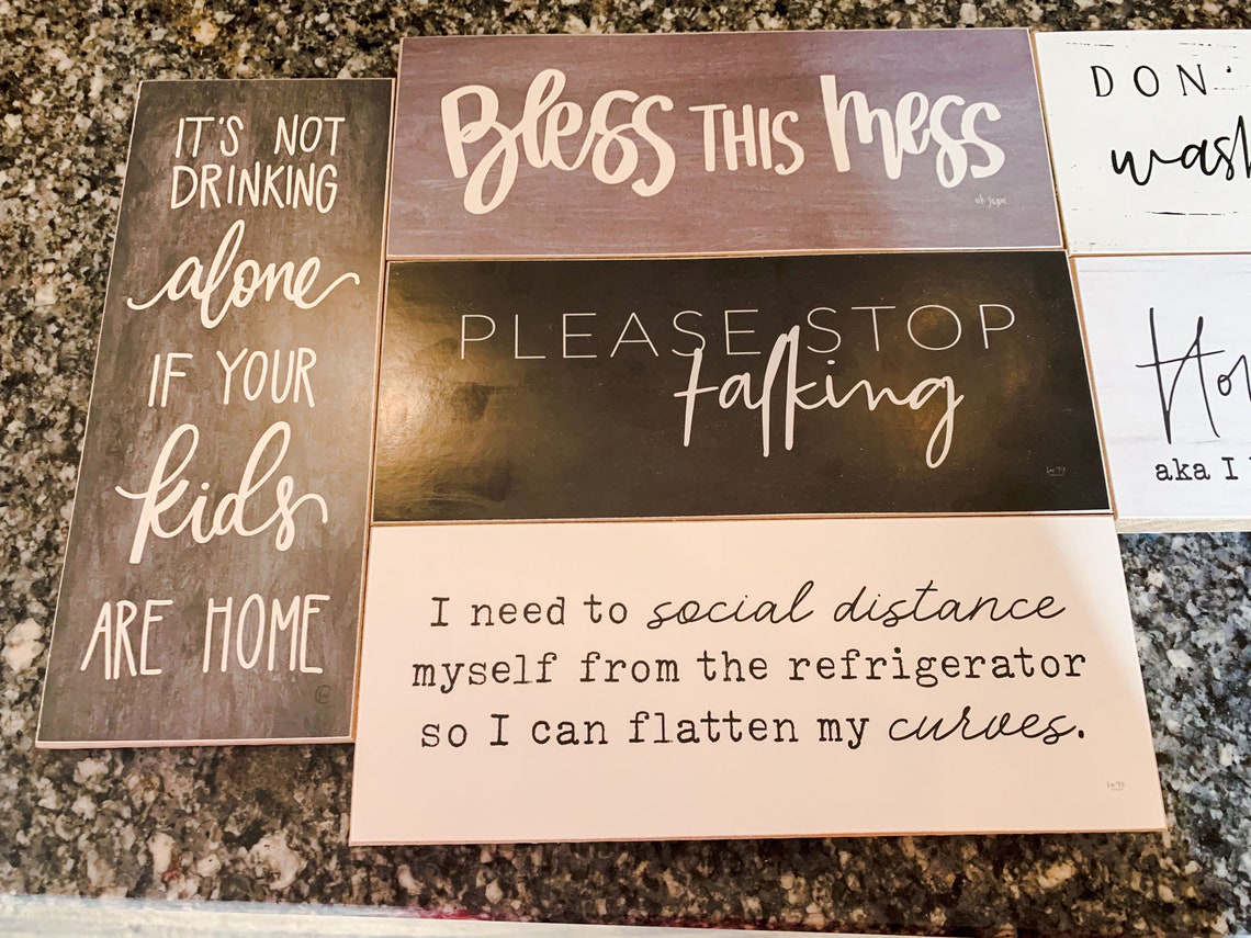 Hilarious Kitchen Signs Funny Social Distance Sign Funny | Etsy