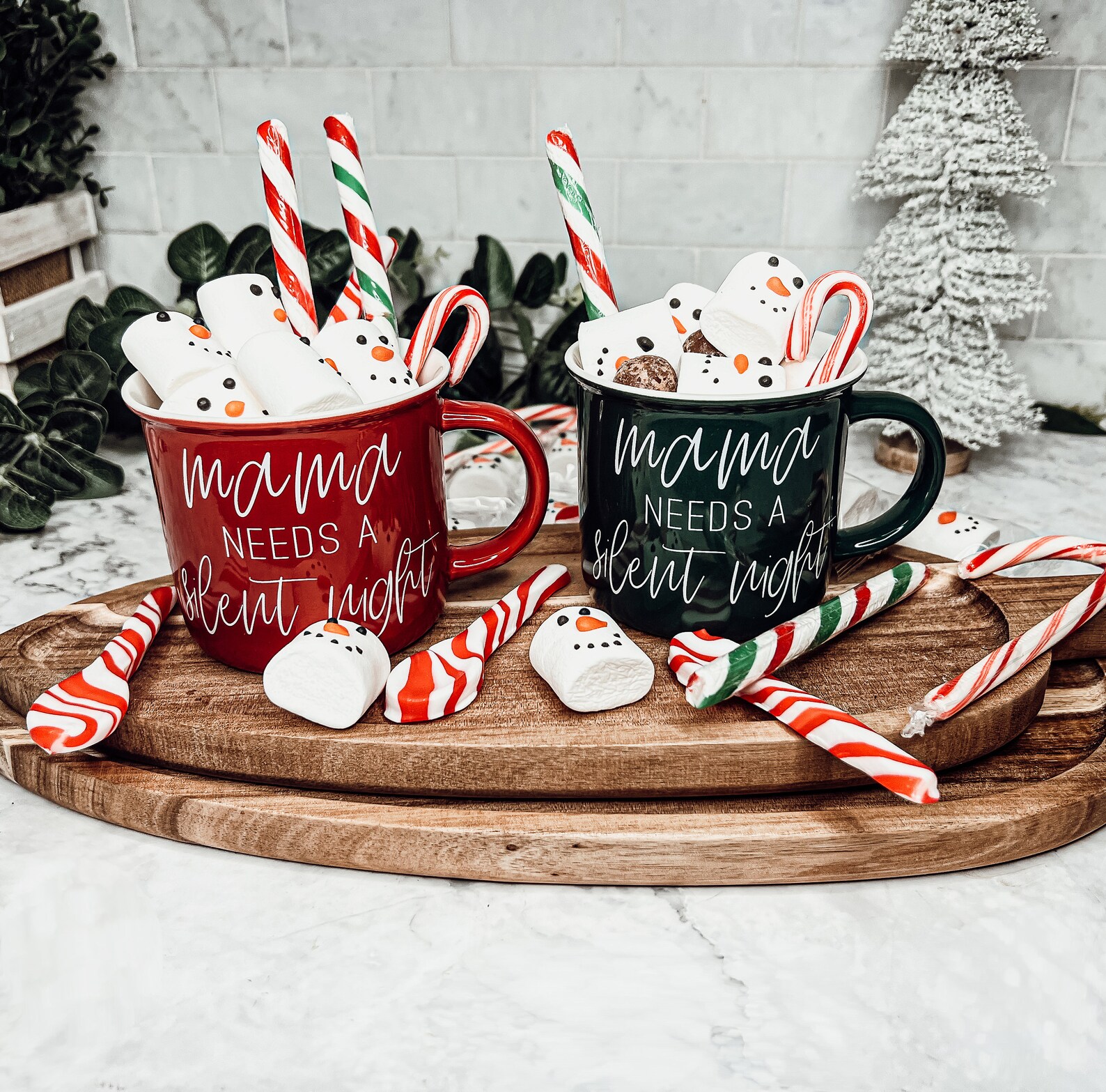 Marshmallow Mug Toppers Christmas Marshmallows for Hot Cocoa - Etsy
