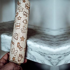 Christmas Baking Gift Set, Christmas Cookies Rolling Pin & Cookie ...