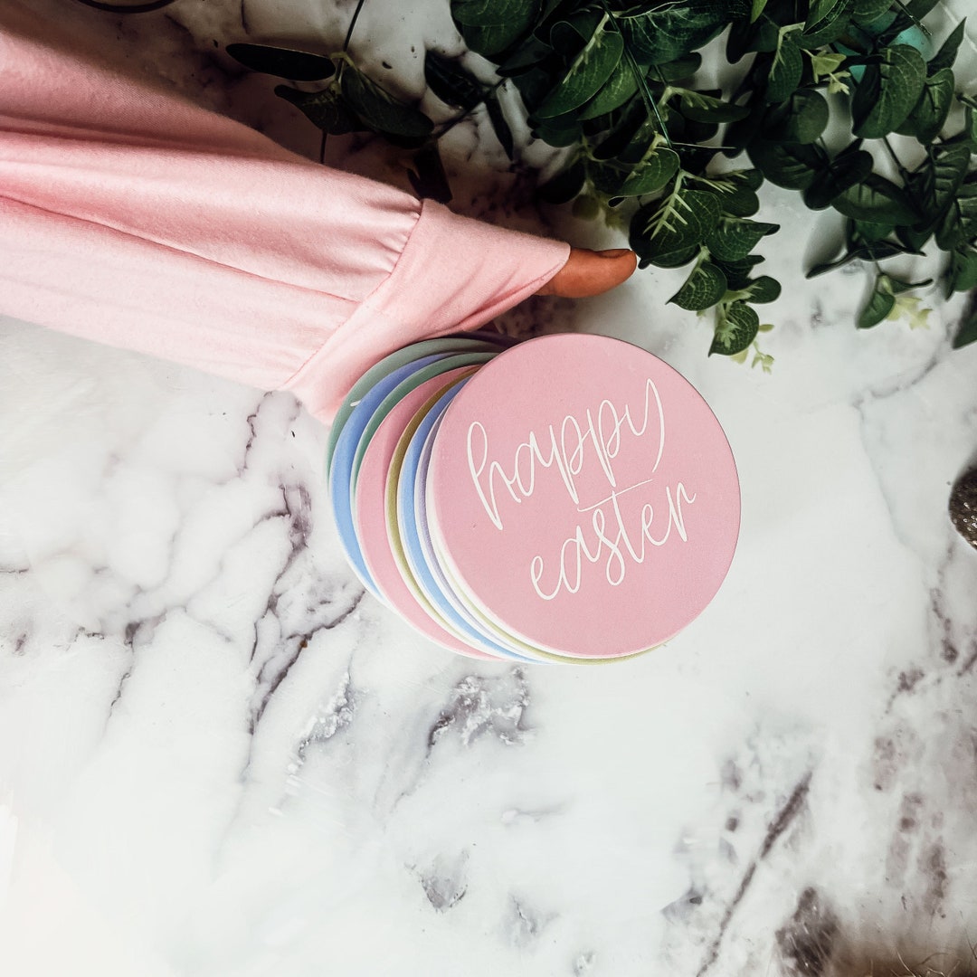 Easter Coasters Happy Easter, Easter Decor Tier Tray, Easter Decor ...