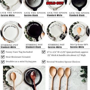 Handmade Spoon Rests With Quotes, Lick the Spoon & Stirring the Pot ...