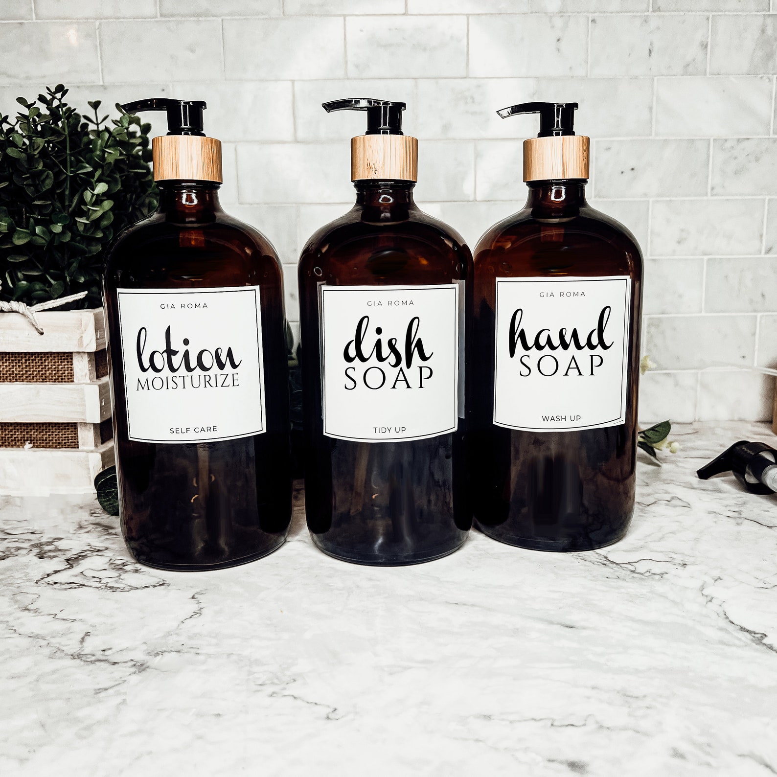 Refill Soap Dispenser Bottles Glass 32oz Apothecary Soap - Etsy