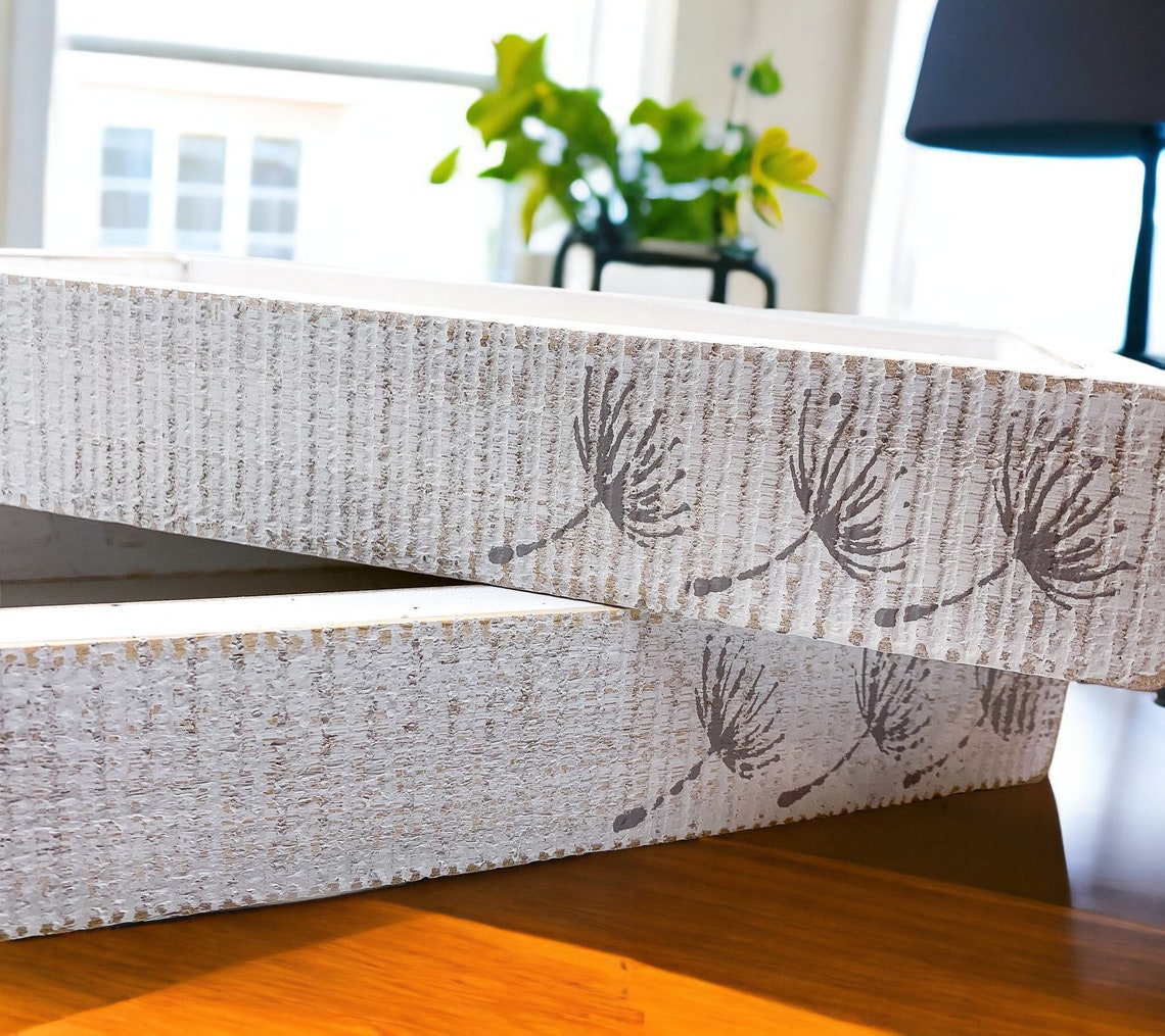 Farmhouse Dandelion, Rustic Farmhouse Serving Tray or Decorative ...