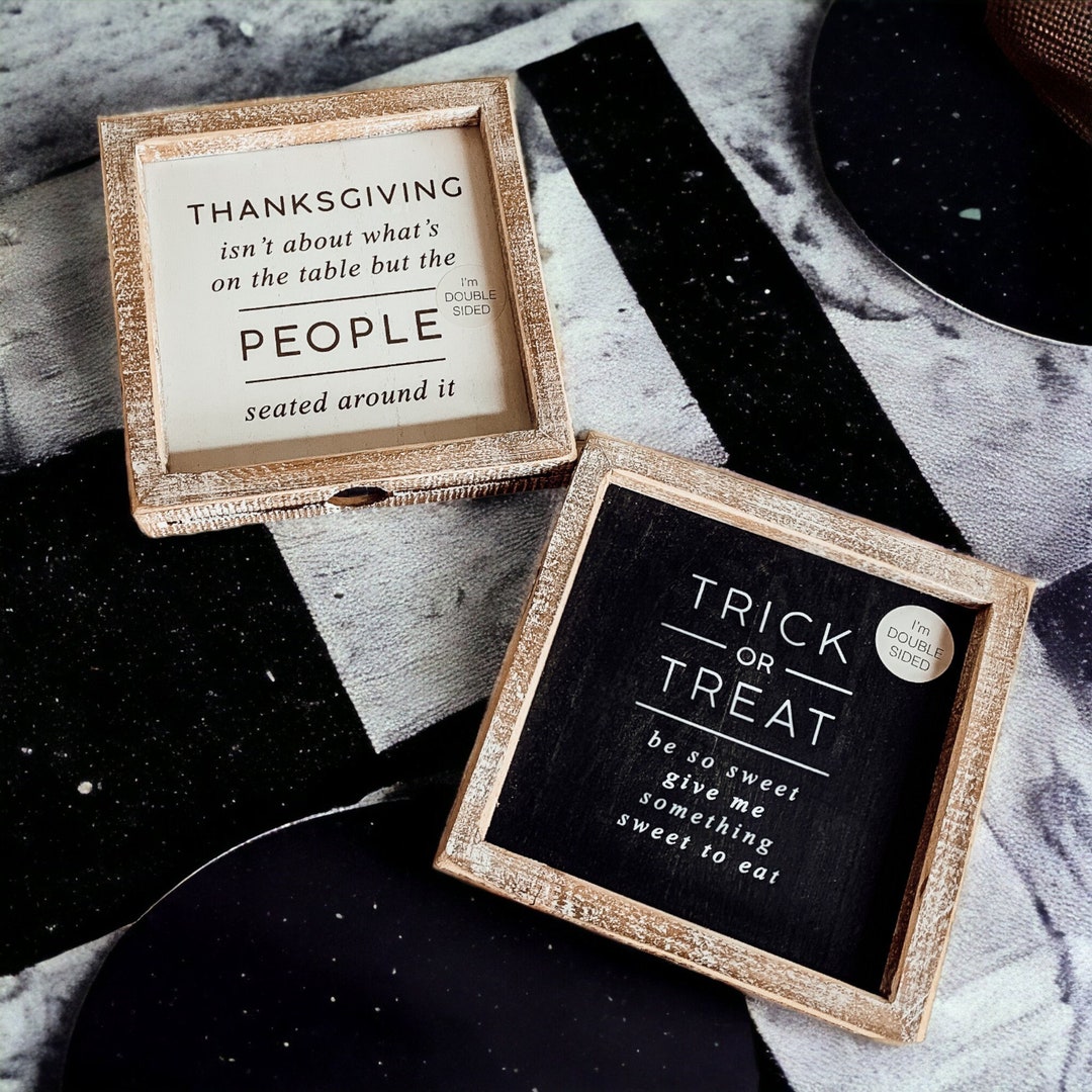 Trick or Treat Sign, Farmhouse Halloween Home Decorations ...