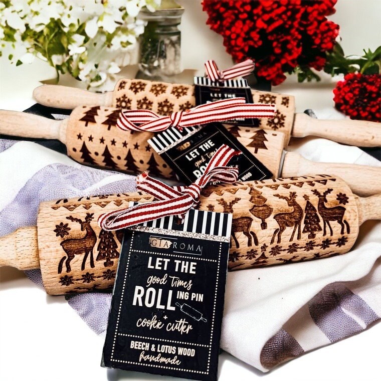 Christmas Cookie Baking Set, Christmas Rolling Pins for Cookie Making ...