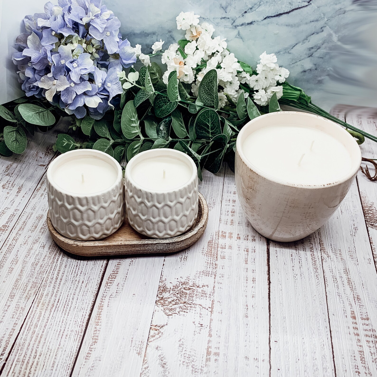 Candle Vase Ceramic Vase Candle Natural Soybean Wax 20oz | Etsy