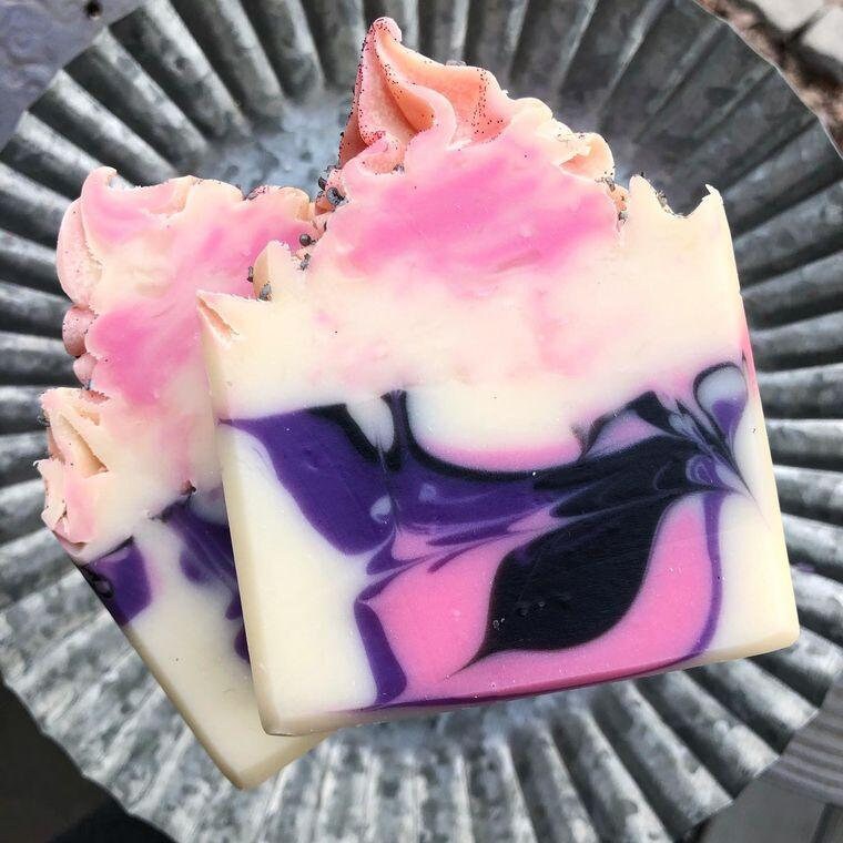 Blackberry Vanilla Soap Organic Soap Pink Soap Colorful - Etsy