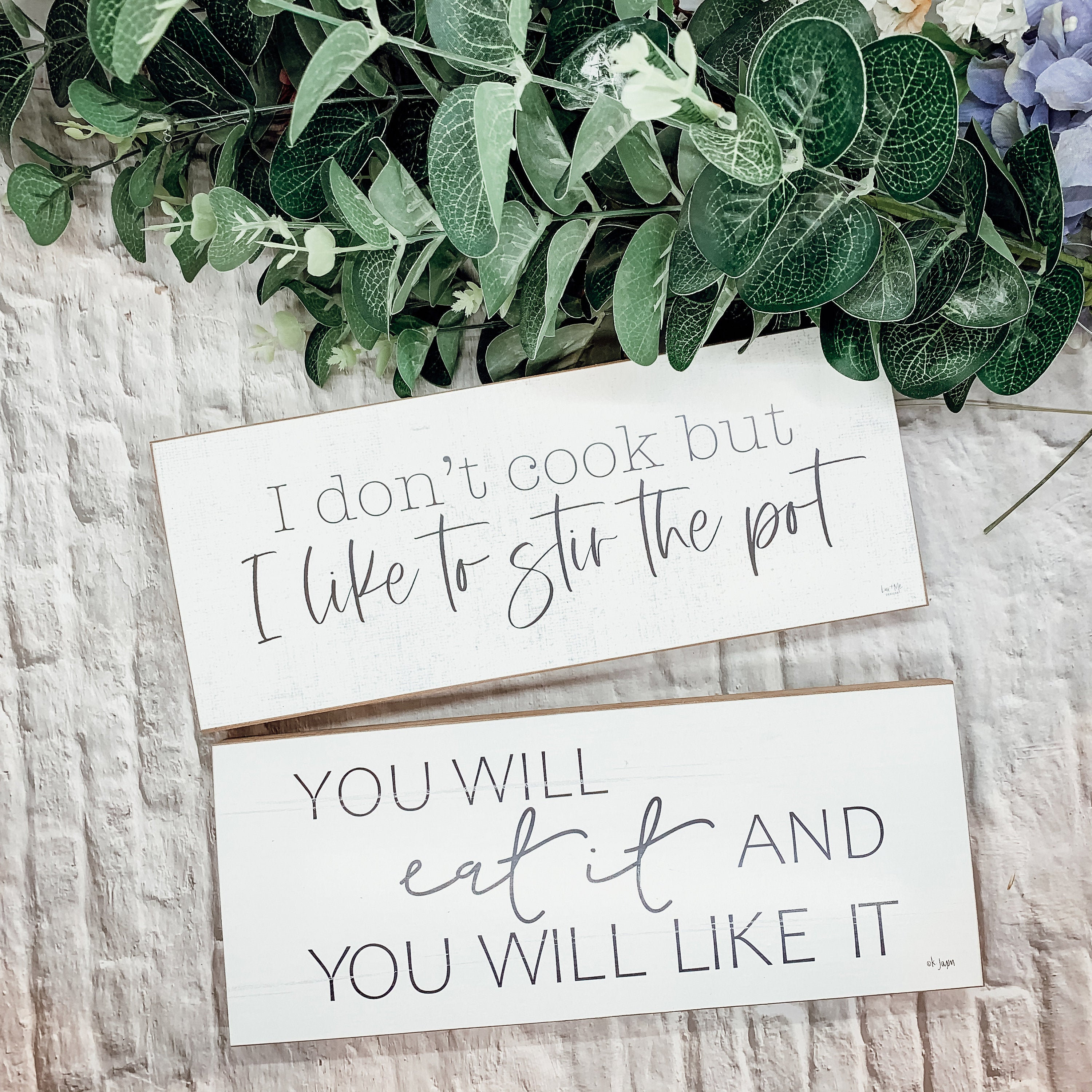 Funny Kitchen Signs Wooden, I Don't Cook but Stir the Pot Wooden Sign ...