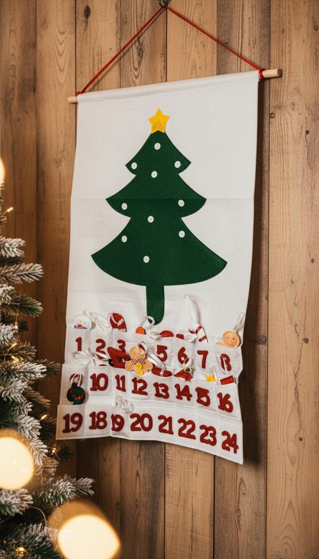 Advent Calendar With Pockets | Advent With Small Gifts | Felt Christmas ...