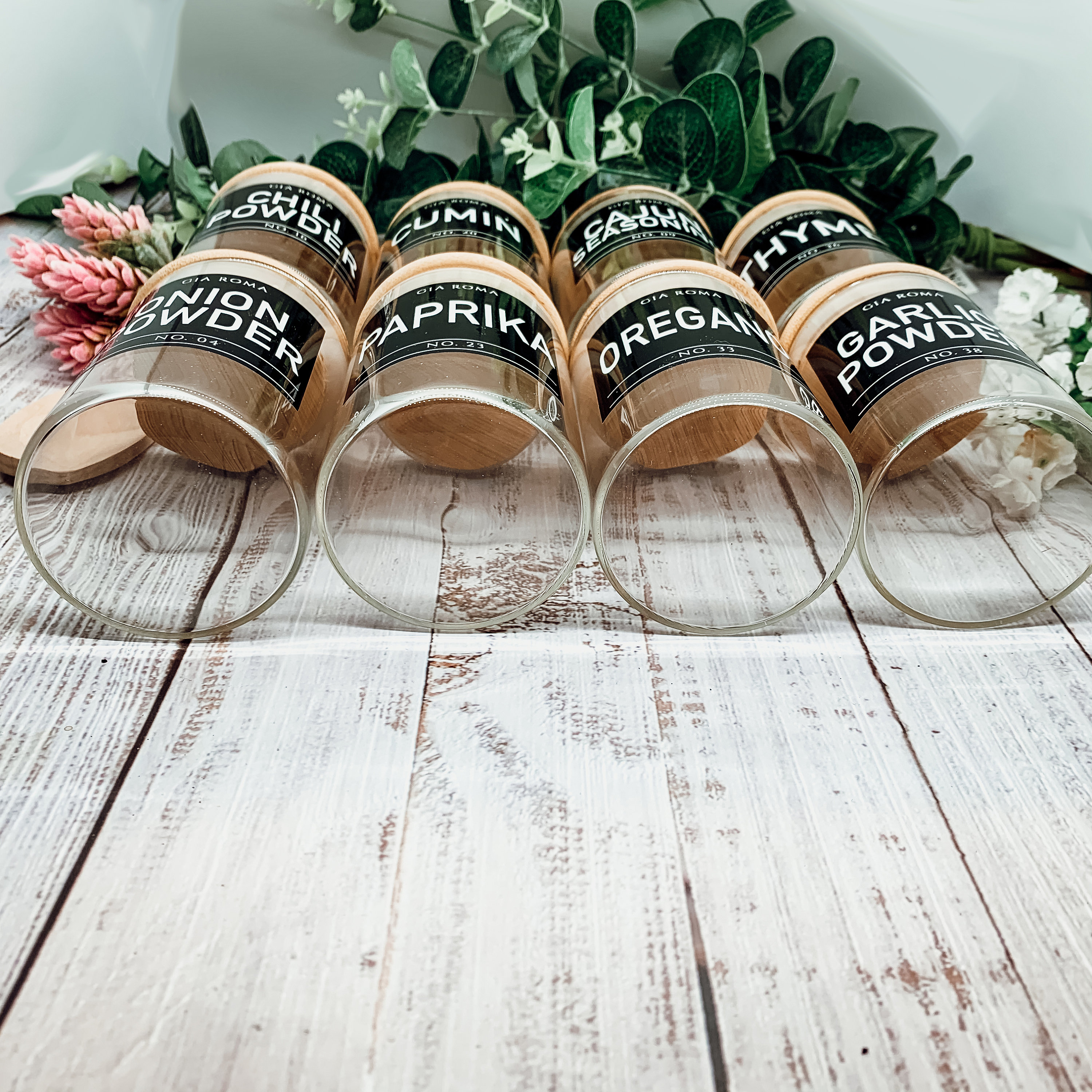 Black Label Spice Jar Label Sets Modern and Contemporary - Etsy