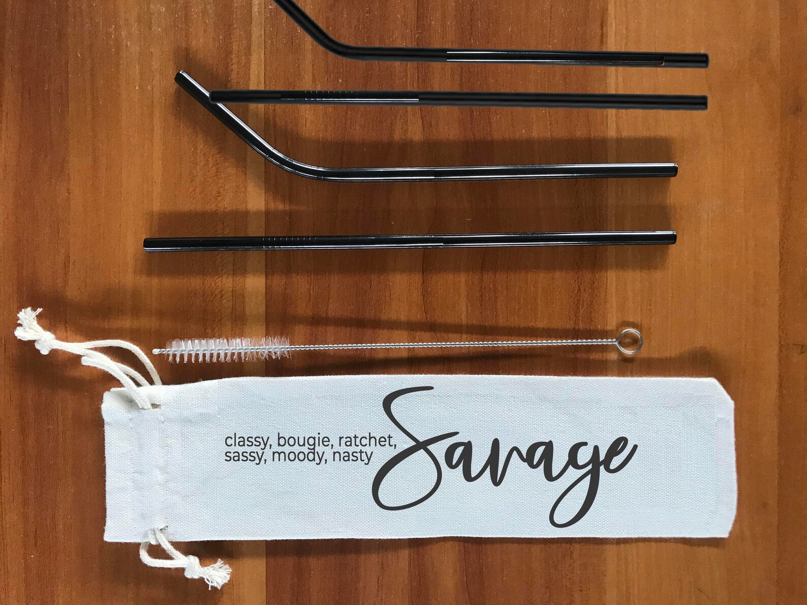 Savage Quote Gifts Top Metal Straw Sets Travel Straws | Etsy