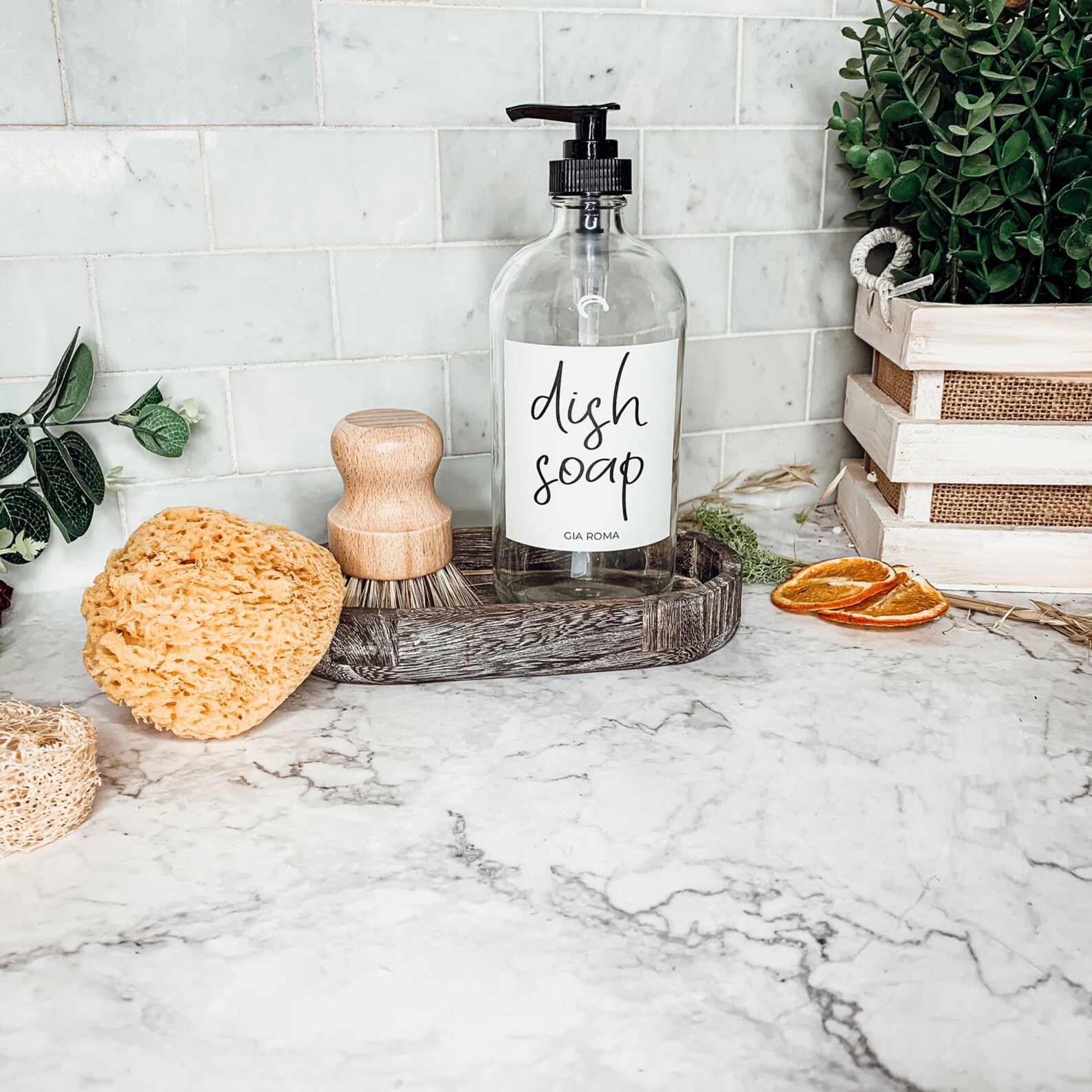 Wooden Pot Scrubber With Wood Handle, Handmade Ergonomic Cleaning ...