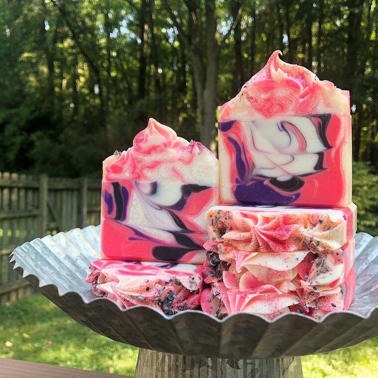 Blackberry Vanilla Soap Organic Soap Pink Soap Colorful - Etsy