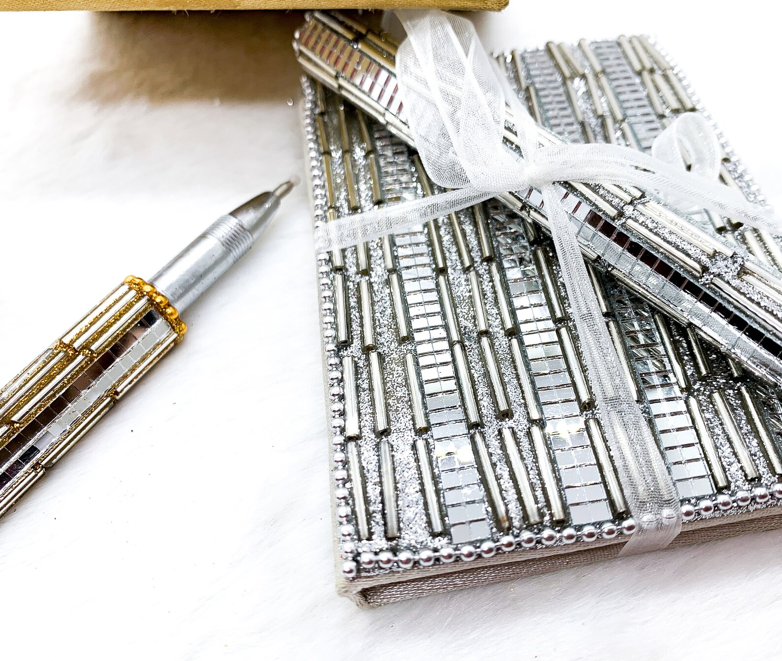 Mini Notebook Cute Pen Set Silver or Gold Notepads for - Etsy UK