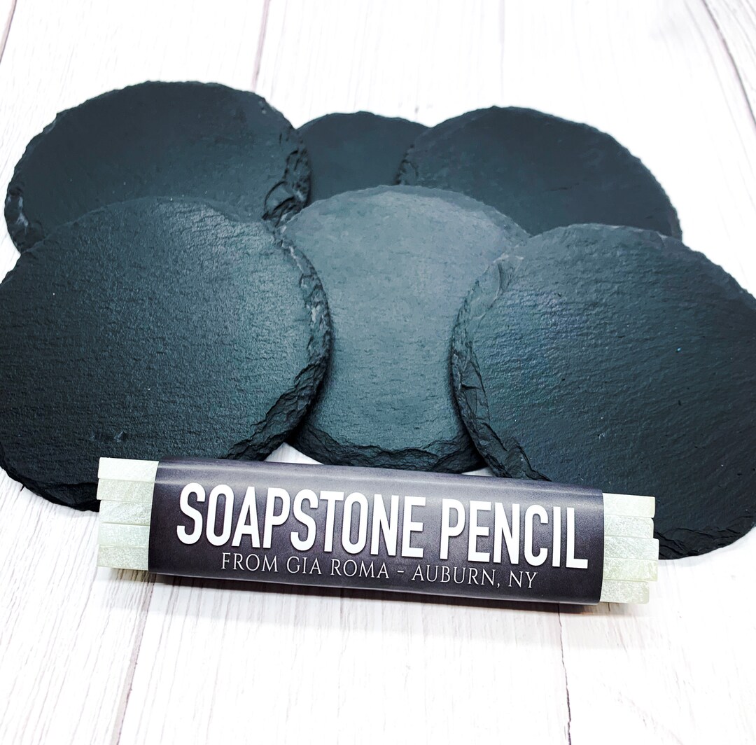 Slate Coaster Sets, Natural Stone Coasters or Name Plates, Chalkboard ...