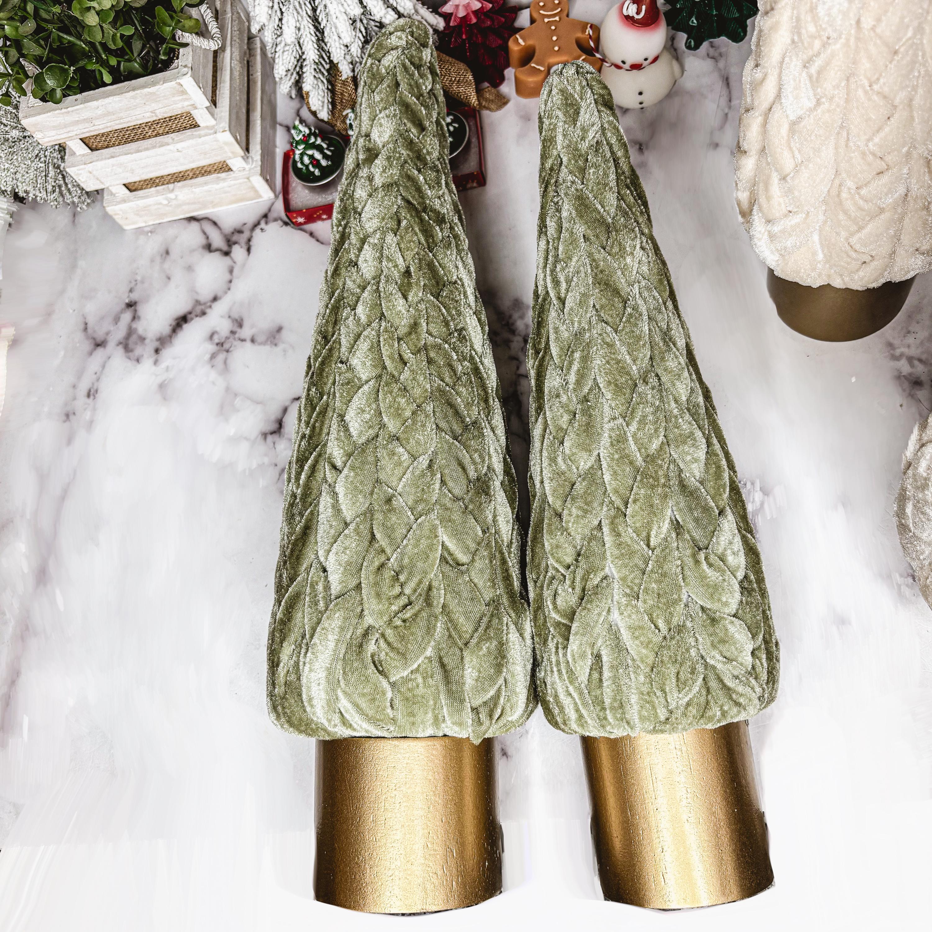 Velvet Christmas Trees, Velvet Tree Tabletop + Mantle Decor Ideas ...