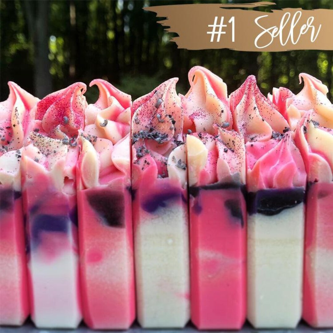 Blackberry Vanilla Soap, Organic Soap, Pink Soap, Colorful Bars of Soap ...
