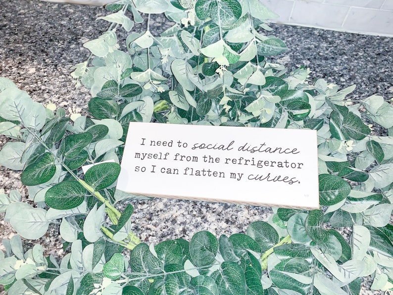 Hilarious Kitchen Signs Funny Social Distance Sign Funny | Etsy