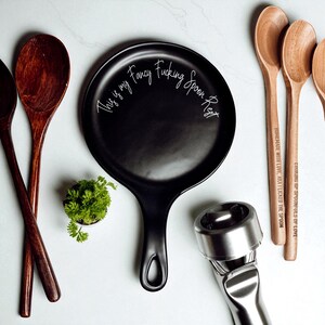 Handmade Spoon Rests With Quotes, Lick the Spoon & Stirring the Pot ...