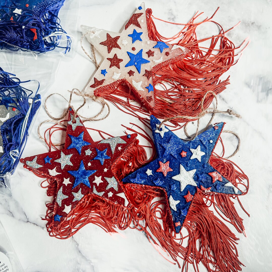 Patriotic Freshies, Red White Blue Car Air Fresheners, Star & Tassel ...