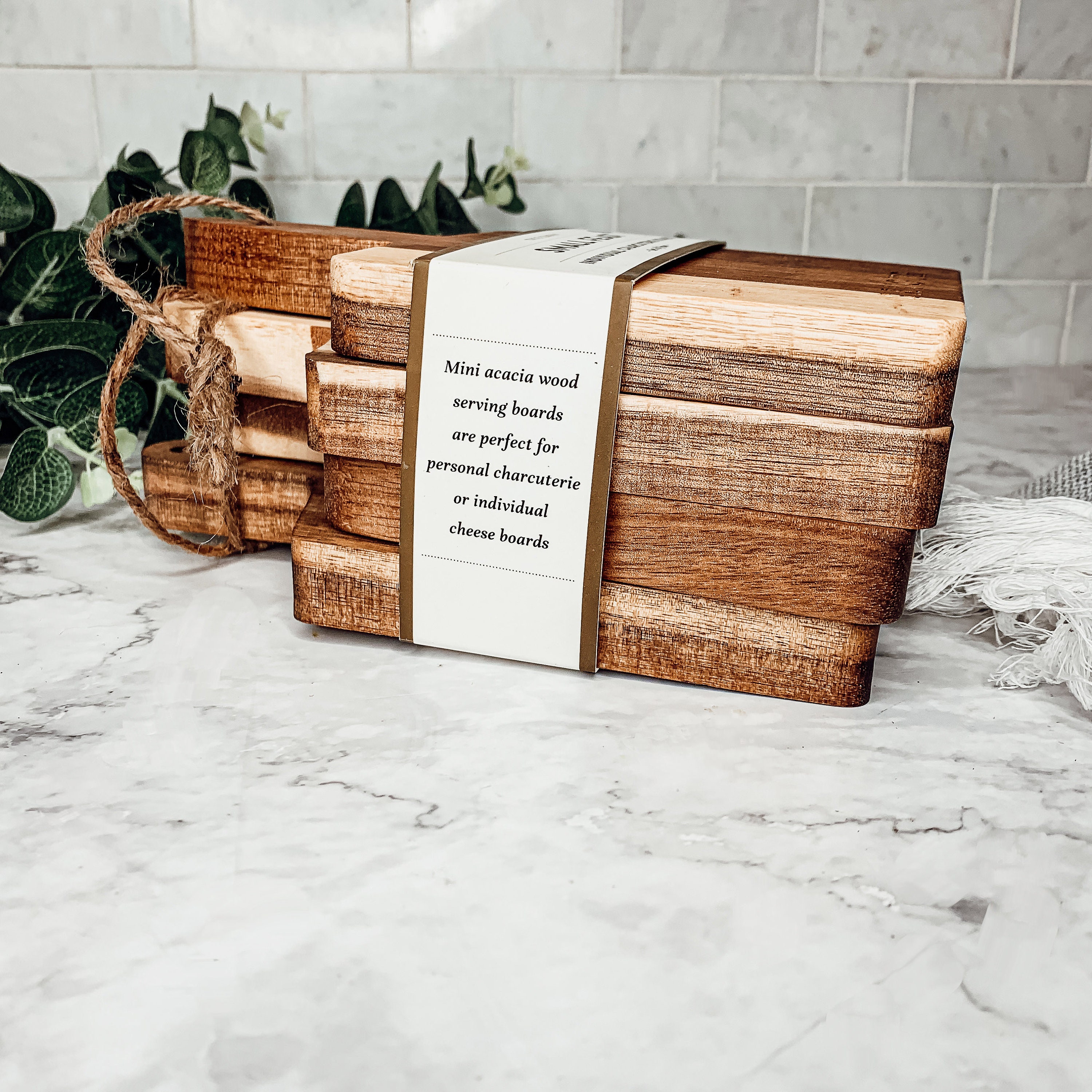 Mini Charcuterie Board Set Cheese Board With Handle and Jute | Etsy