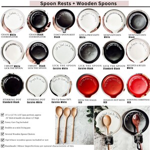 Handmade Spoon Rests With Quotes, Lick the Spoon & Stirring the Pot ...