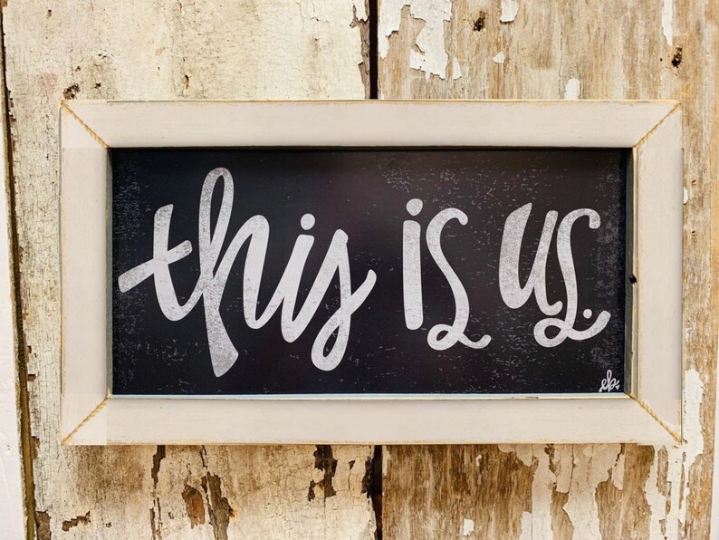 This is Us Wooden Framed Sign Black This is Us Sign With | Etsy