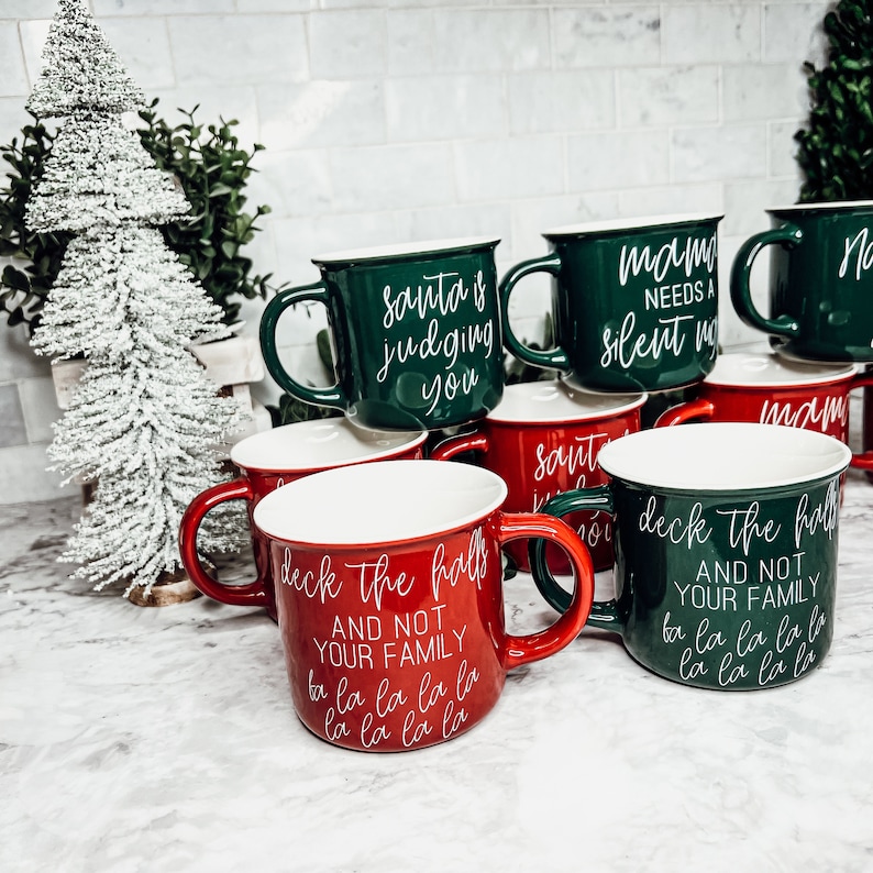 Christmas Coffee Mug Set Unique Coffee Mugs for Her Funny - Etsy