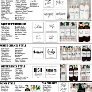 Amber Shower Dispenser Bottle Sets With Bamboo Pump Options, Apothecary ...