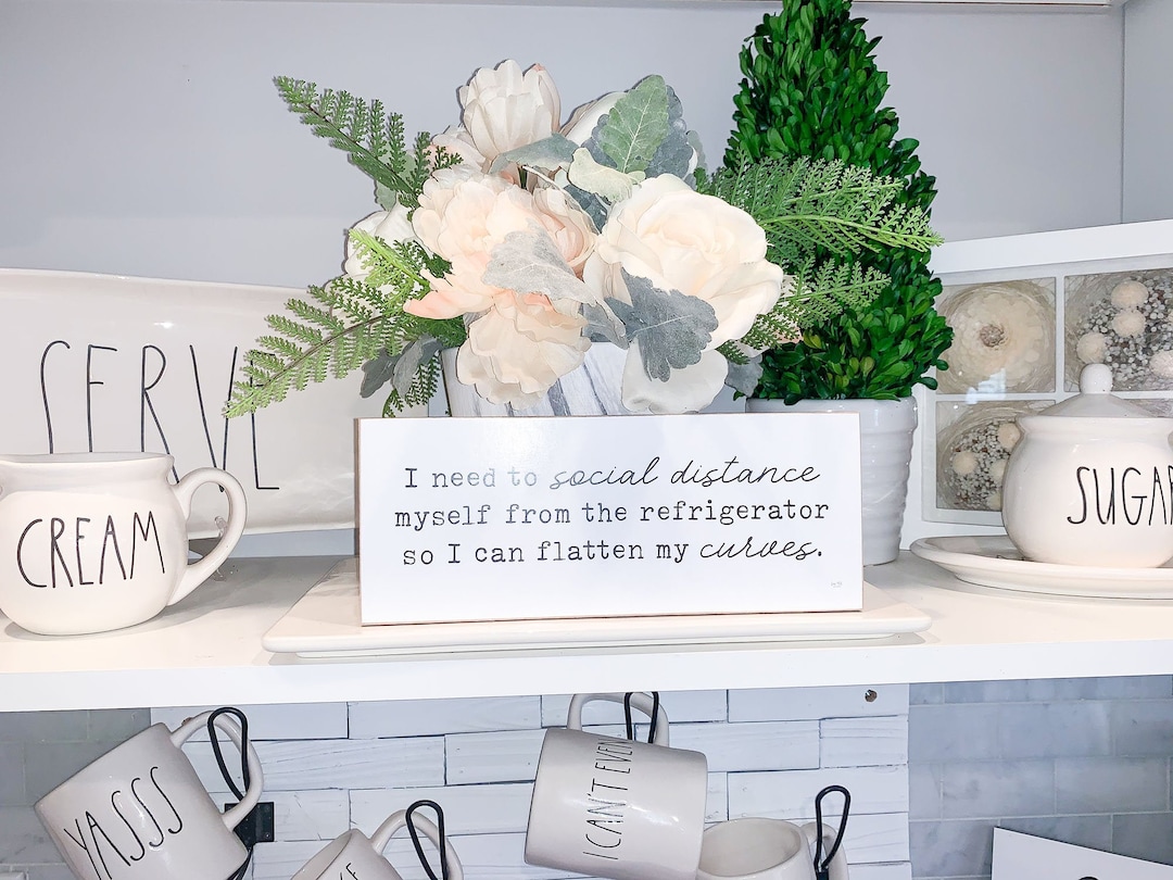 Hilarious Kitchen Signs, Funny Social Distance Sign, Funny Kitchen ...