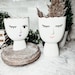 Face Vase Ceramic, Eyelash Handmade Unique Vases, Hand Painted White ...