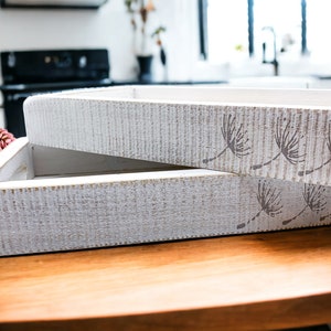Farmhouse Dandelion, Rustic Farmhouse Serving Tray or Decorative ...
