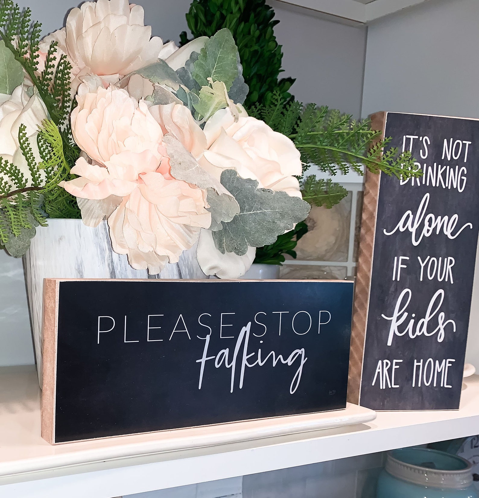 Funny Parent Sign Gift, Not Drinking Alone If Your Kids Are Home, Funny ...