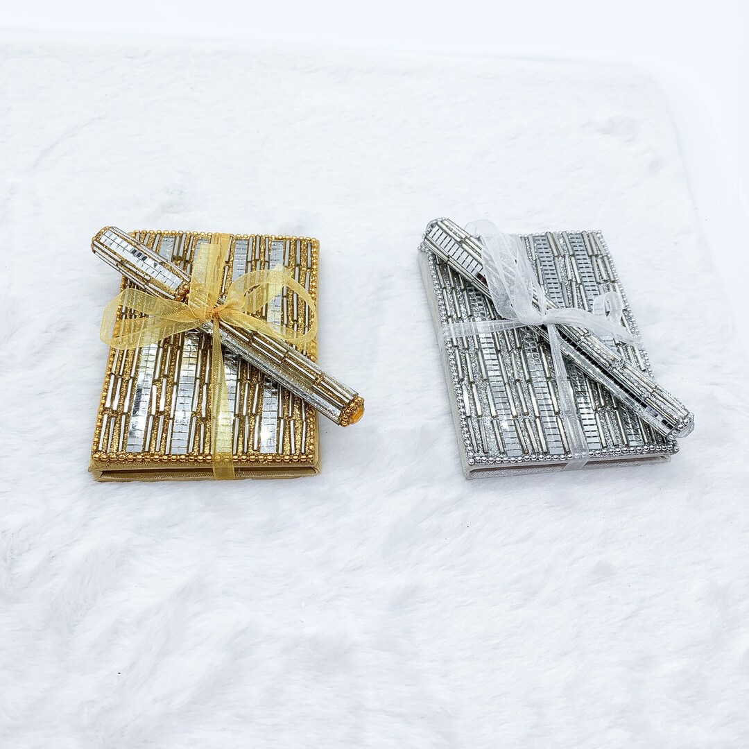 Mini Notebook Cute Pen Set Silver or Gold Notepads for - Etsy UK