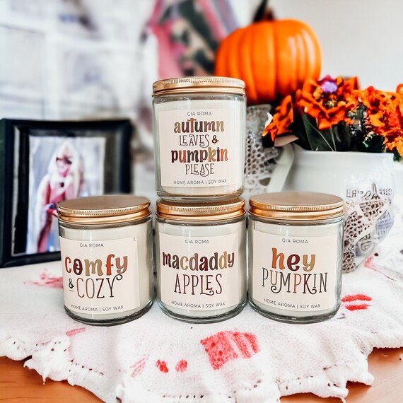 Fall Scented Candles Bulk Autumn Scented Candle Sets Modern Candle Fall Soy Candles Pumpkin Spice Candle for Fall Christmas Soy Candles Etsy