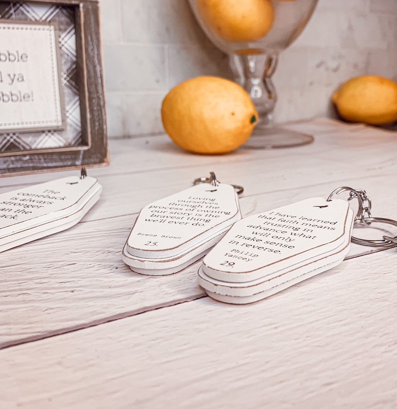 Keychains With Inspirational Quotes and Sayings Great Back to - Etsy