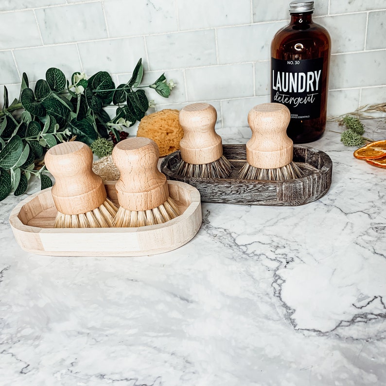 Wooden Pot Scrubber With Wood Handle Handmade Ergonomic | Etsy