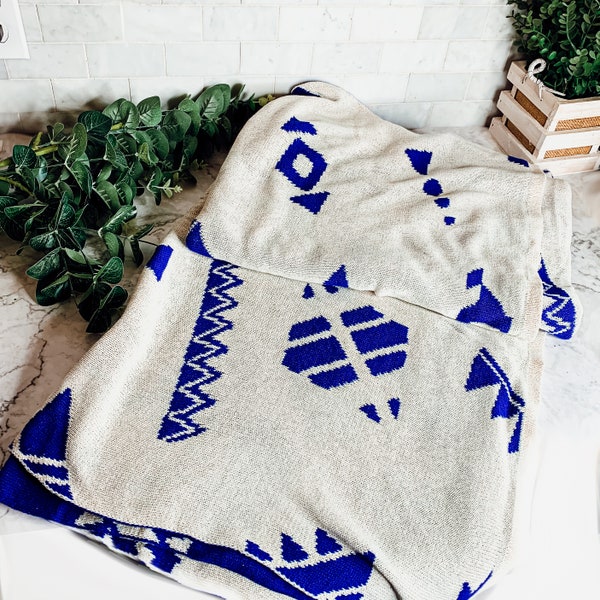Geometric Blanket - Etsy