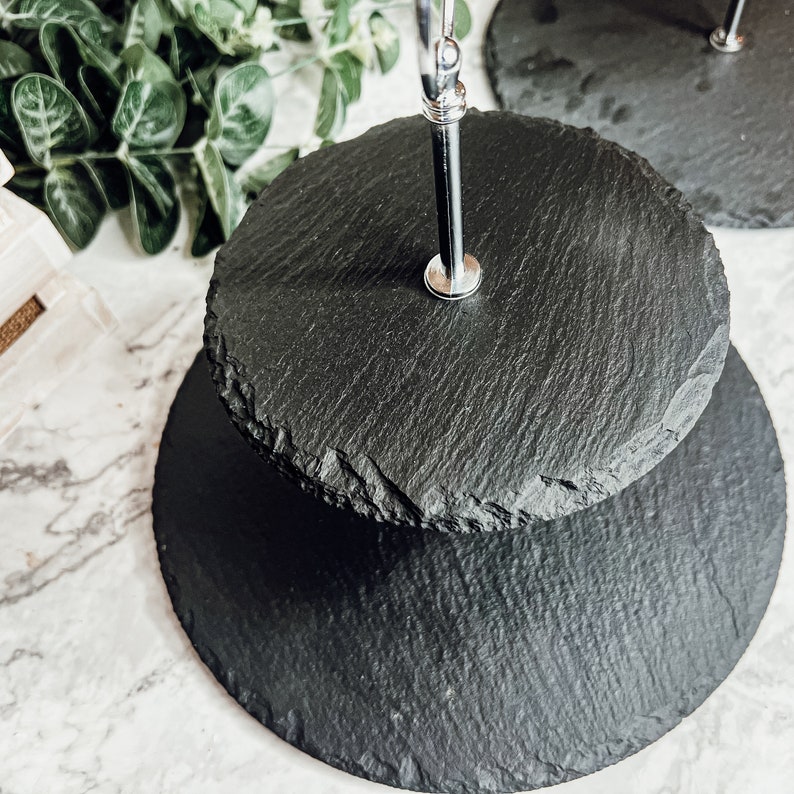 Tiered Tray Stand Natural Stone Slate Tiered Cake Stand or - Etsy