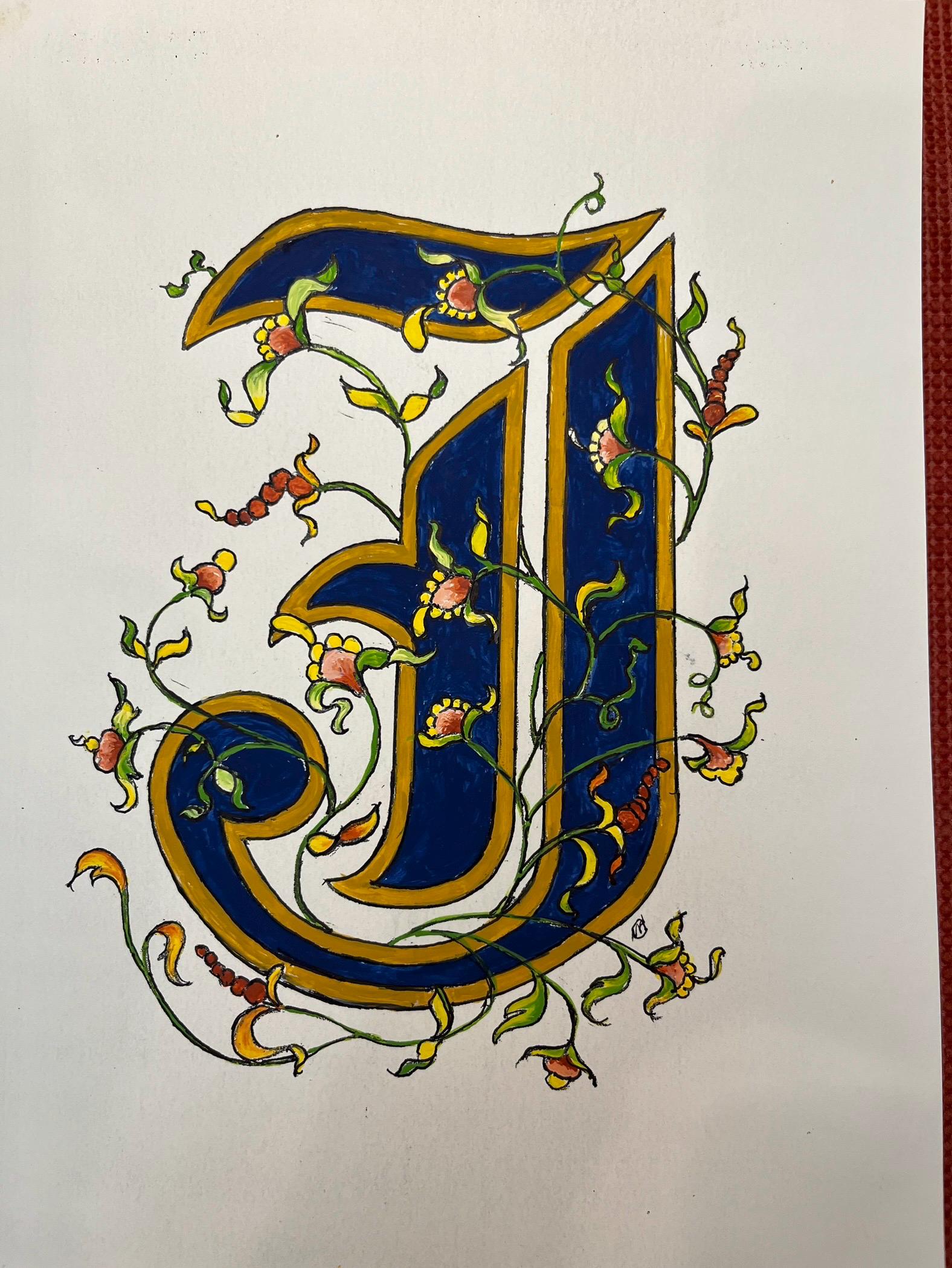 Fancy Calligraphy Letter J