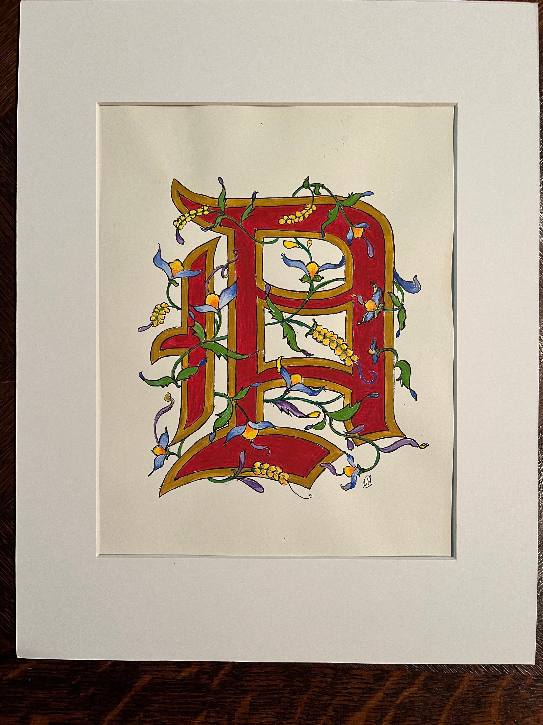 Illuminated Letter D, Old English Letter D - Etsy