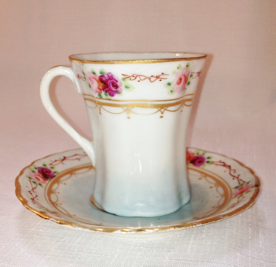 Cup and Saucer Simply Beautiful Gold and Floral Design - Etsy