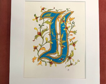Illuminated Letter | Etsy
