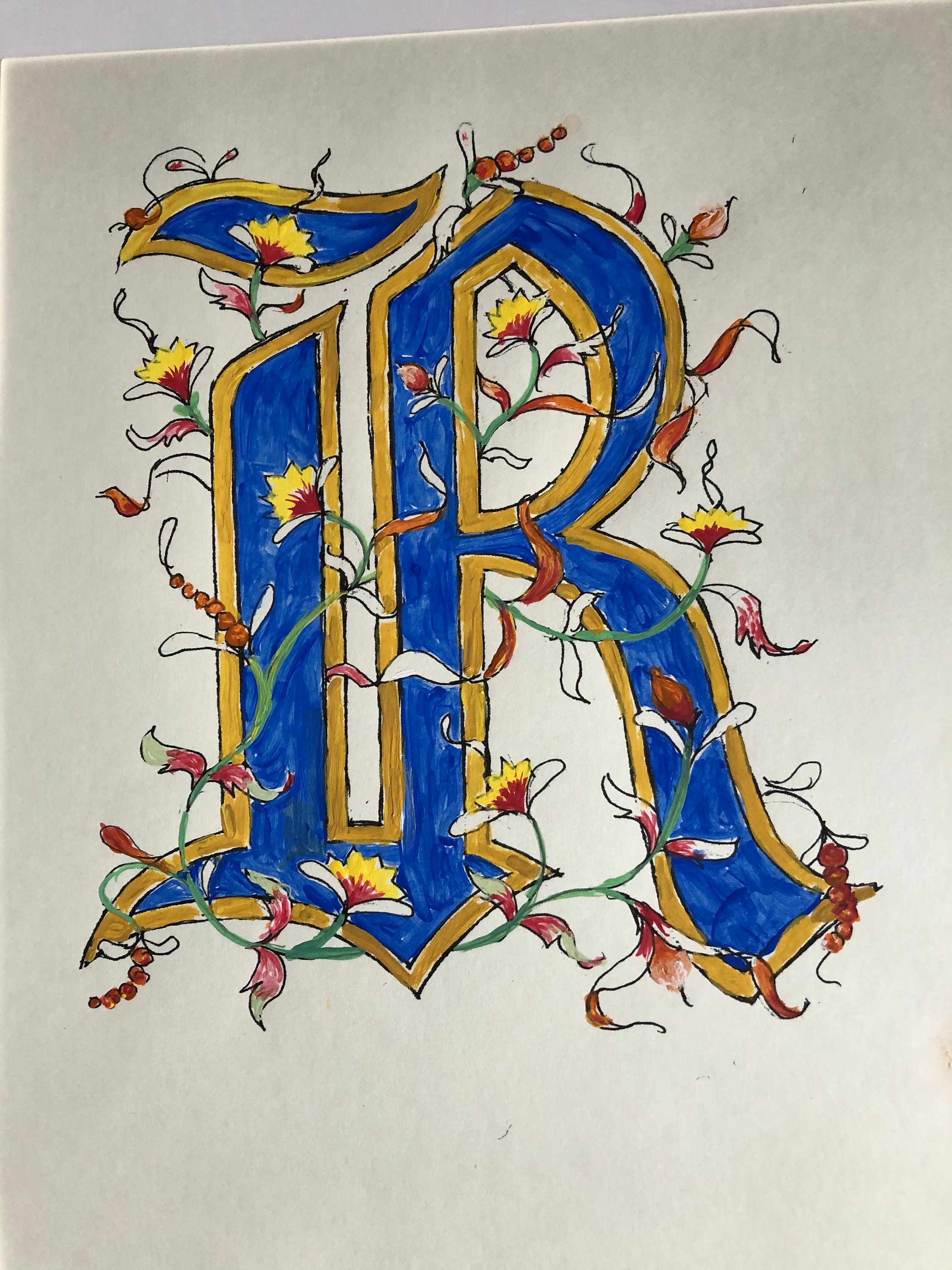 Letter R Script Designs