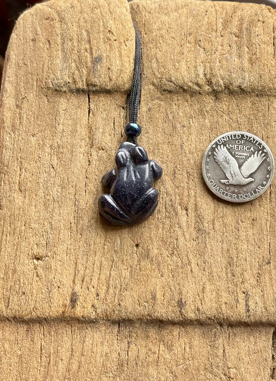 Blue Goldstone Frog Totem - Etsy