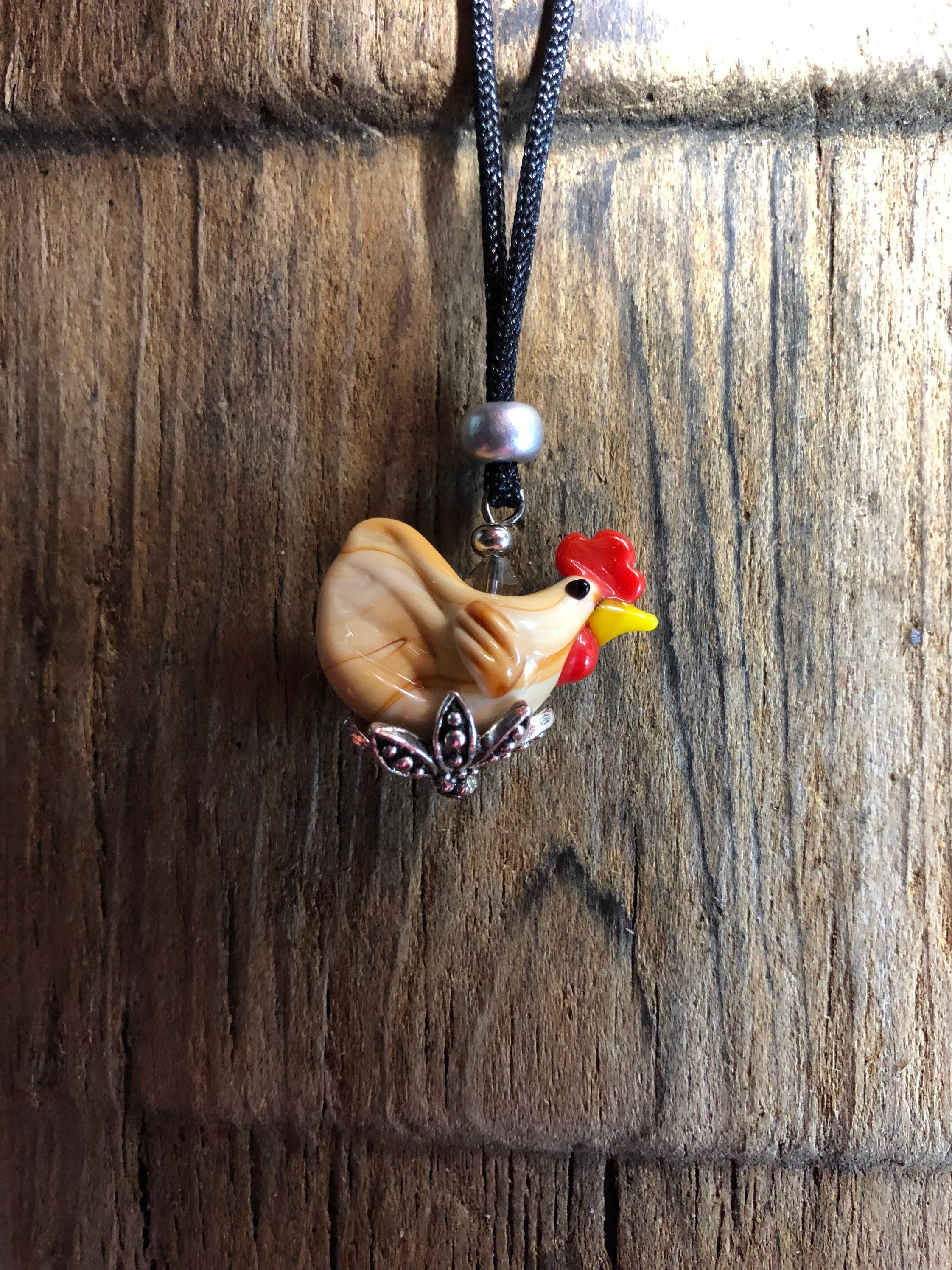 Tan Chicken necklace | Etsy