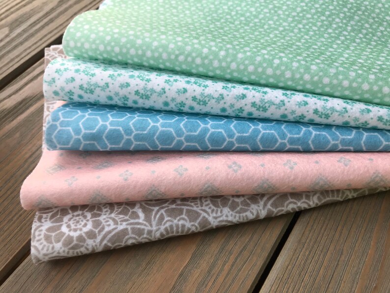 Printed felt sheets. Nice soft patterned felt sheets 8.2 | Etsy