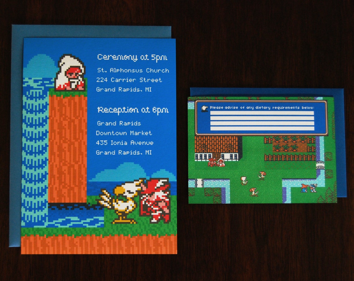 Final Fantasy Wedding Invitation Set 25 Units - Etsy